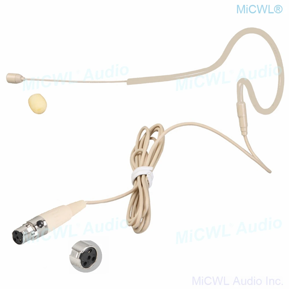 Skin color Single ear wearing Headset Microphone TA4F for SHURE UR1 ...