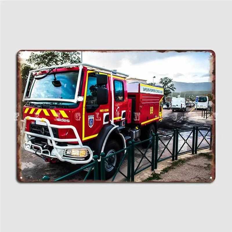 Firefighter-Truck-Ccf-Metal-Plaque-Poster-Decoration-Club-Home-Plaques ...