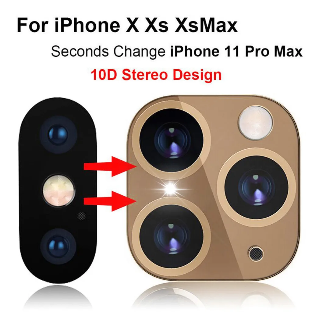 Camera-Lens-Film-for-IPhone-X-XS-Seconds-Change-Protector-Ring-Cover-To ...