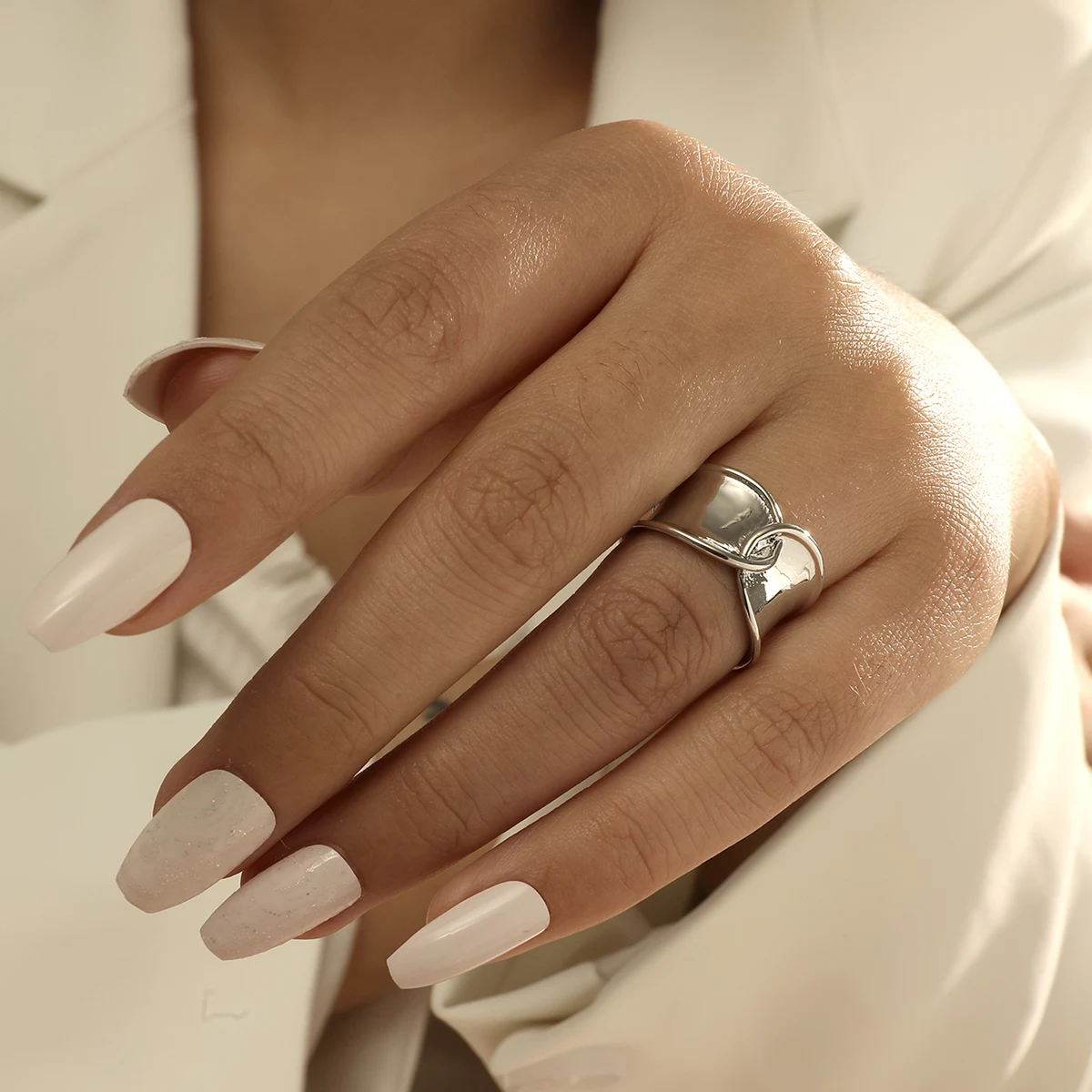 Fashion Silver Adjustable Size Ring For Women|Rings| - AliExpress