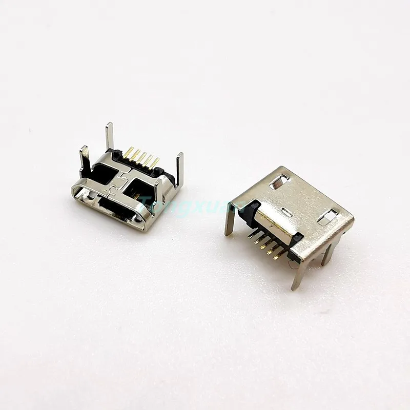 10 pces micro conector usb 5 pinos assento jack micro usbinserting ...