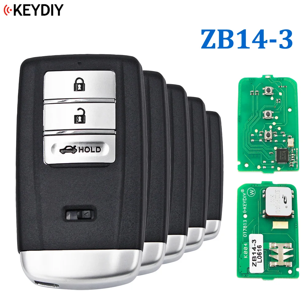 5PCS, KEYDIY ZB Series Universal Smart Key ZB14 3 for KD900 KD X2 Car ...