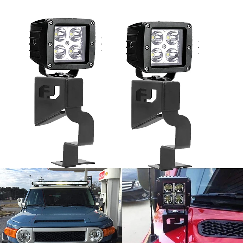 Complete-16W-High-Power-LED-Front-Cowl-Light-Kit-With-Windshield-A ...