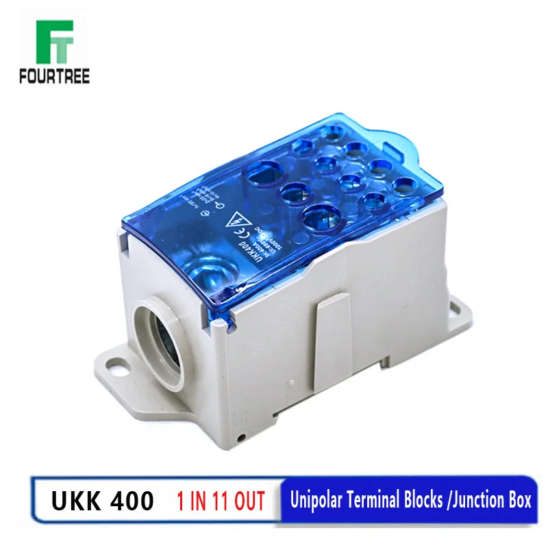UKK 250 단자대 1 개 전원 분배 접합 상자 범용 전선 커넥터 Din 레일|단말기| - AliExpress