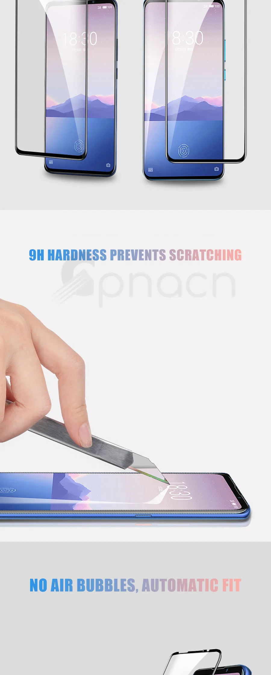 9D полностью изогнутое закаленное стекло для Meizu 16 th Plus 16S 16X 16XS X8 Note 8 9 M8 Pro 7 ...