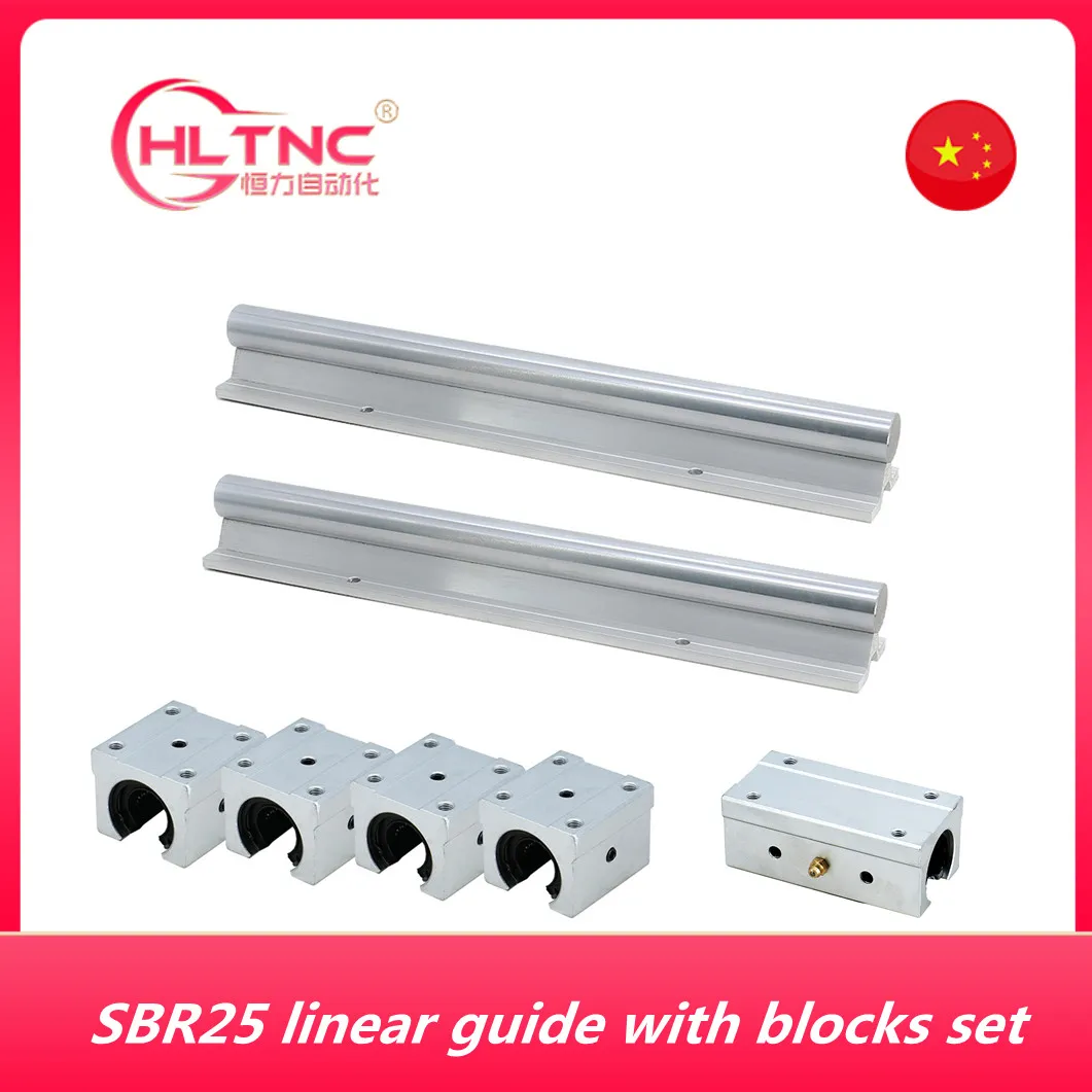 2PCS-SBR25-300mm-2200mm-Fully-Supported-Linear-Guides-Rail-4X-Bearing ...