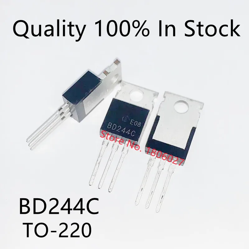 Transistor de potencia BD244C TO220, 100V / 6A/65W, PNP, 10 unids/lote ...