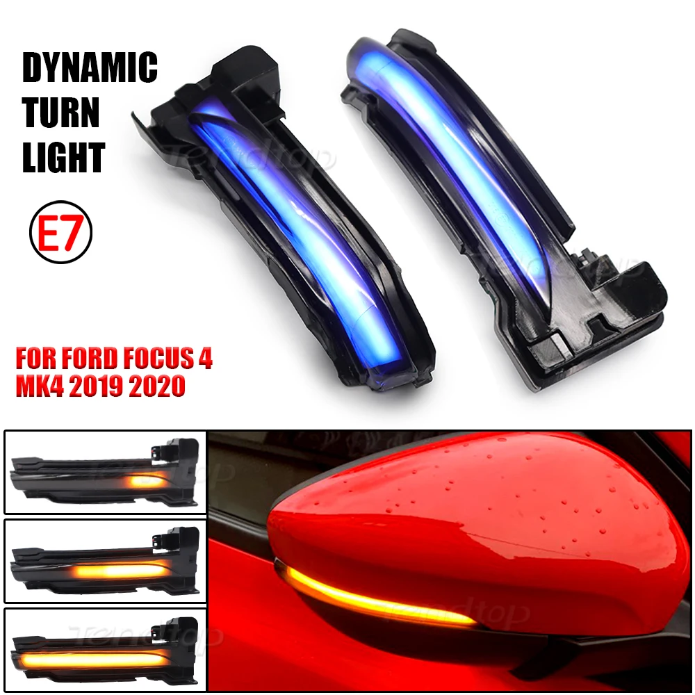 For Ford Focus 4 Mk4 2019 2020 Dynamic Led Turn Signal Lights Blinker for-ford-focus-4-mk4-2019-2020-dynamic-led-turn-signal-lights-blinker