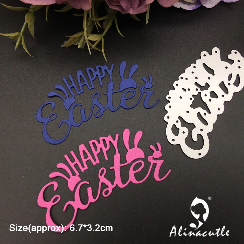 Die Cut Metal die Cutting die Happy Easter Rabbit DIY Scrapbooking ...
