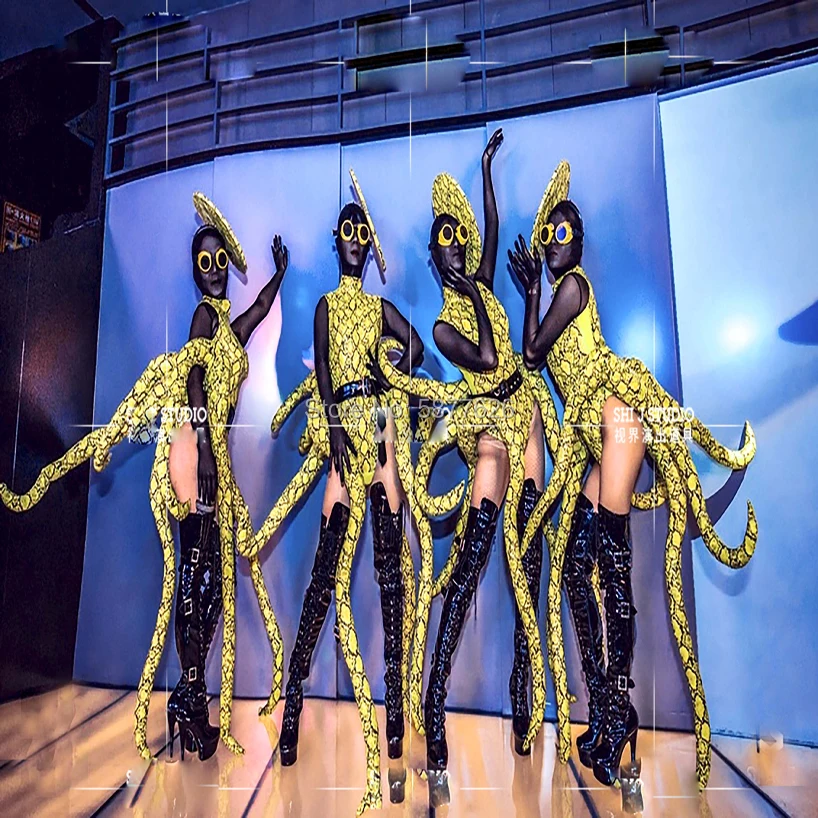 Women party girl Octopus costume sexy stage cosplay halloween nightclub ...
