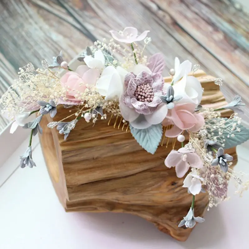 Свадебная Корона из искусственных цветов повязка на голову имитация ...