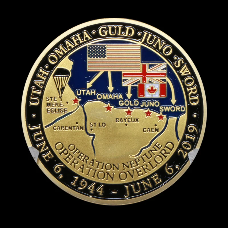 1944-2019-D-Day-75th-Anniversary-Of-Normandy-Landing-Gold-Commemorative ...