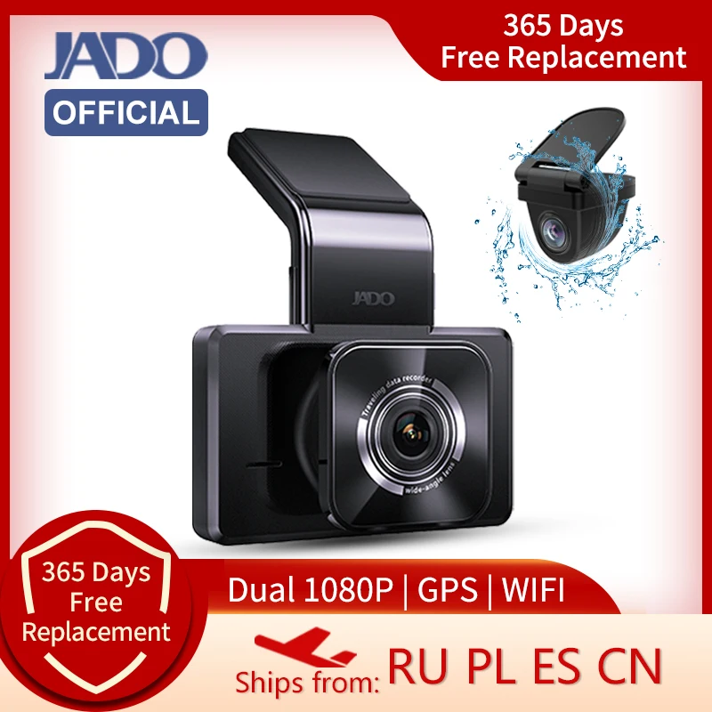 JADO D330 Dash Cam Front and Rear View Video Recorder Car DVR Rearview ...
