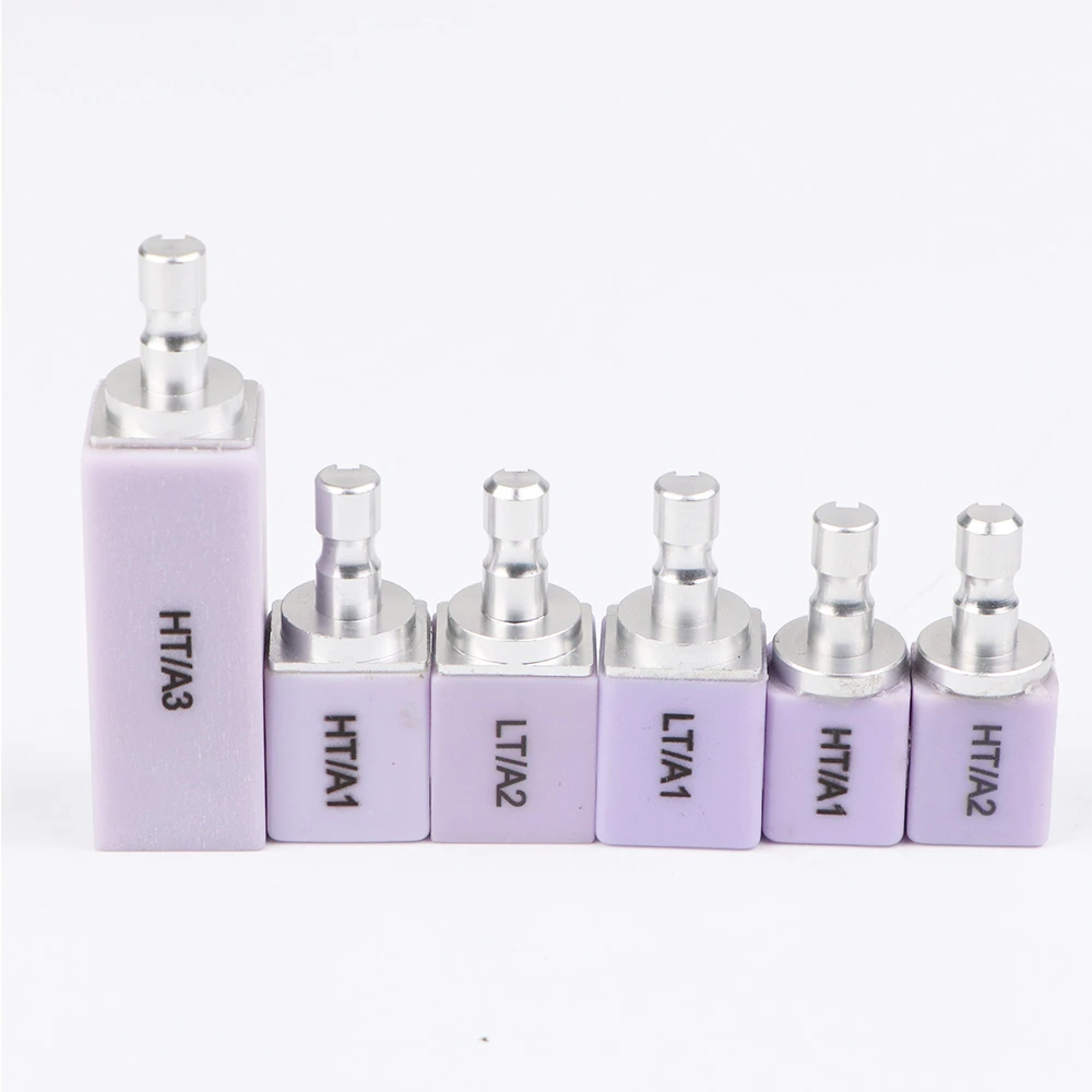 Green 5pcs C14 HT/LT Dental Lithium Disilicate Glass Ceramic Blocks ...