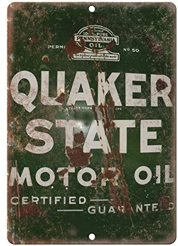 Quaker State Motor Oil Sign