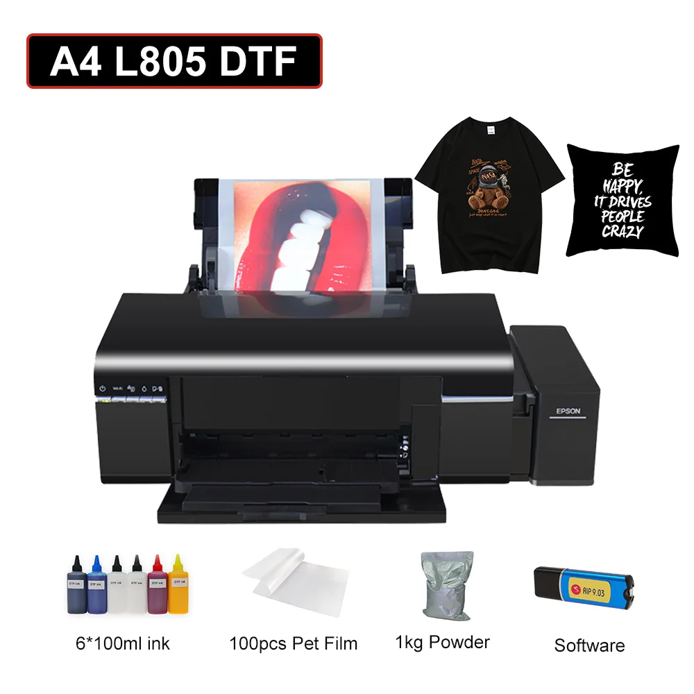 Dtf Printer A4 T-shirt Printing Machine For Impressora Epson L805 Heat Transfer Pet Film Direct ...