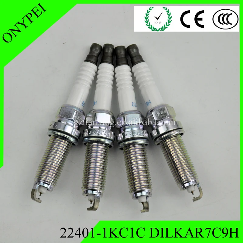 4x Dual Iridium Spark Plug 22401-1kc1c Dilkar7c9h For Nissan Juke ...