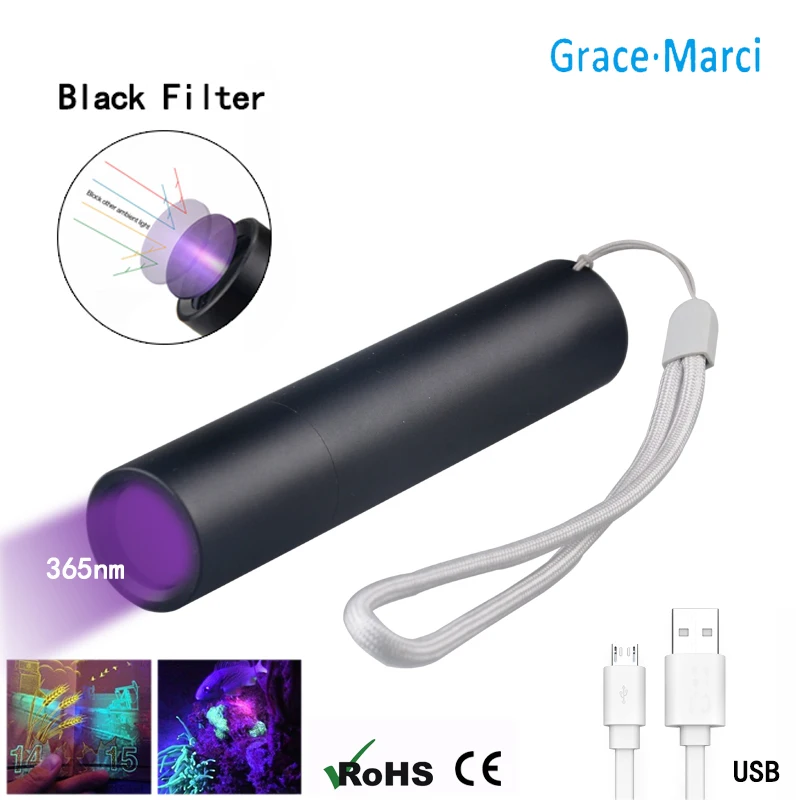 Lampu-UV-LED-Mini-365nm-Senter-UV-Isi-Ulang-USB-Portabel-3W-Lentera ...