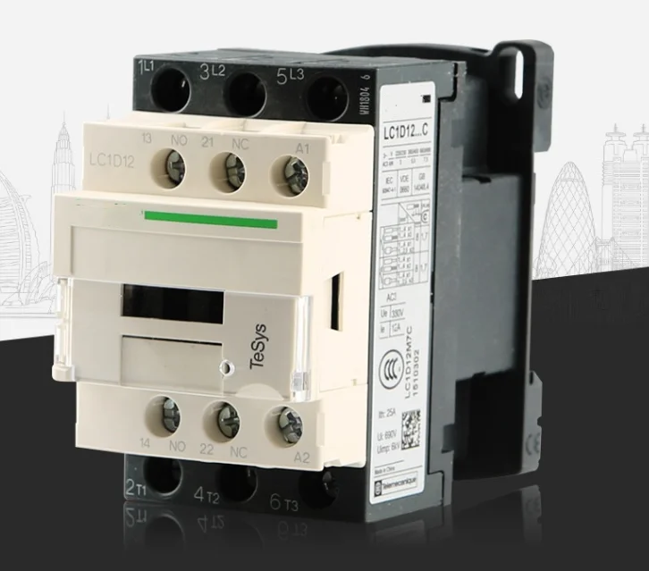 원래 정통 접촉기 LC1D12 DC 접촉기 코일 DC24V LC1 D12BDC 12A|충전기| - AliExpress