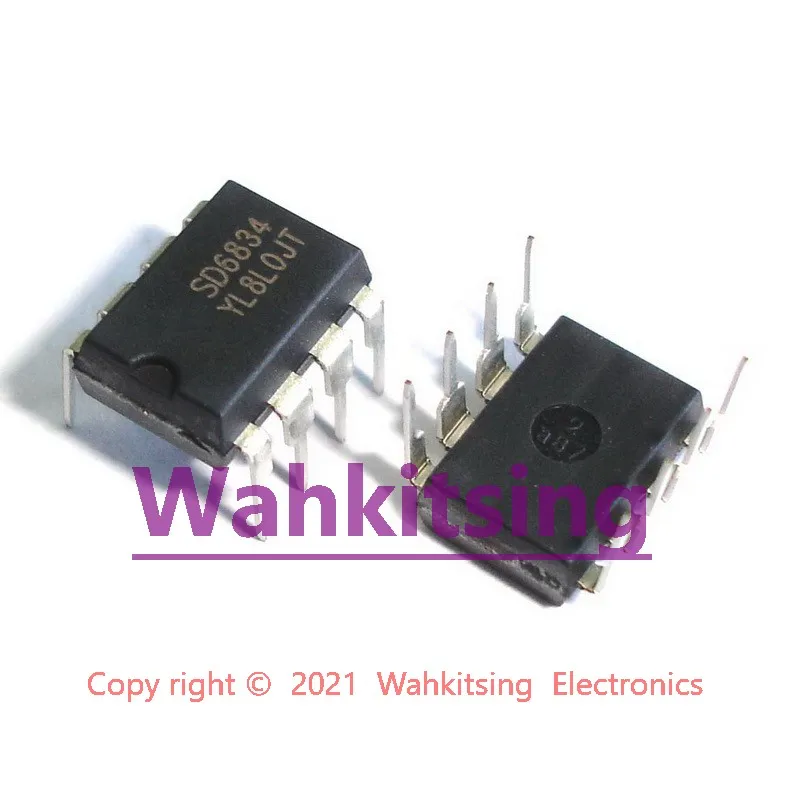10-PCS-SD6834-DIP-8-SD-6834-Built-in-High-Voltage-MOSFET-Current-Mode ...