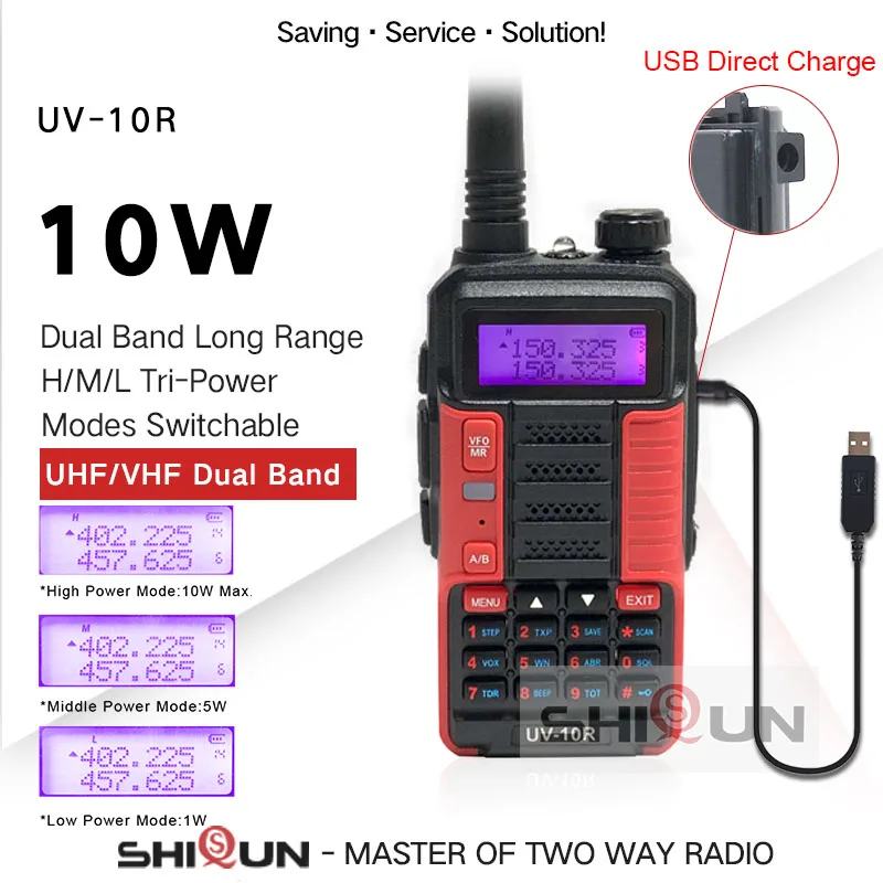 Baofeng-UV-10R-Professional-Walkie-Talkie-10W-High-Power-Dual-Band-Two ...