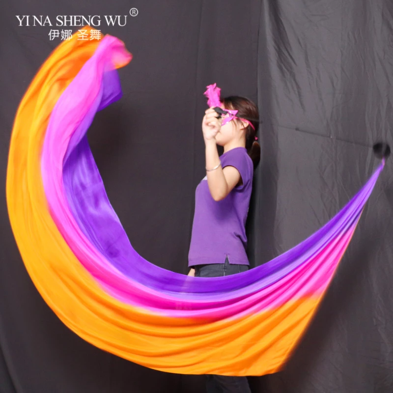 Can Be Customized Real Silk Veil POI Thrown Balls Belly Dancer Stage ...