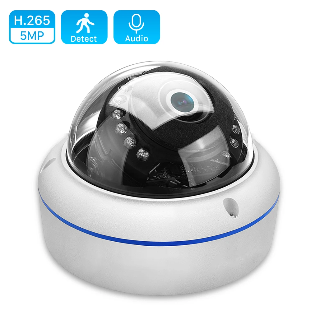 2mp 3mp 5mp Audio H265 Ip Camera 2.8mm Vandalproof 48v Poe Camera P2p ...