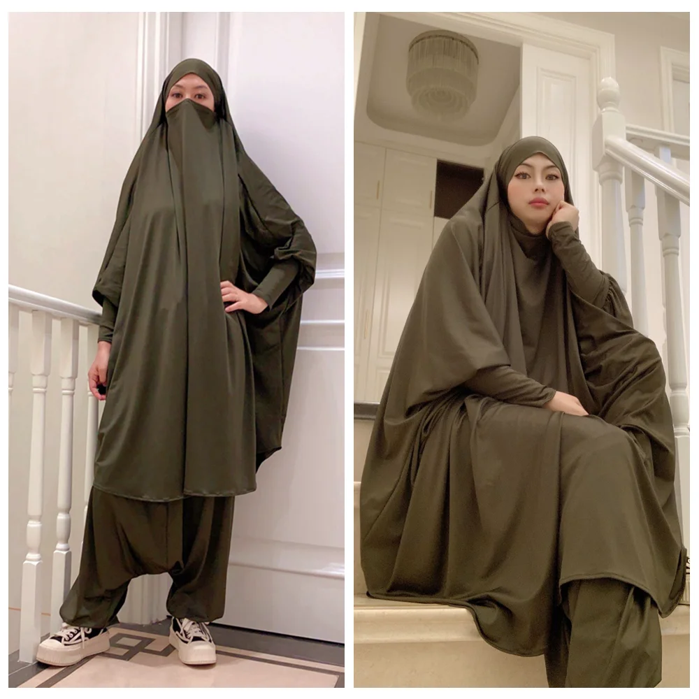 Women Muslim Sets Matching Outfits Modest Tracksuits Jilbab Djellaba ...