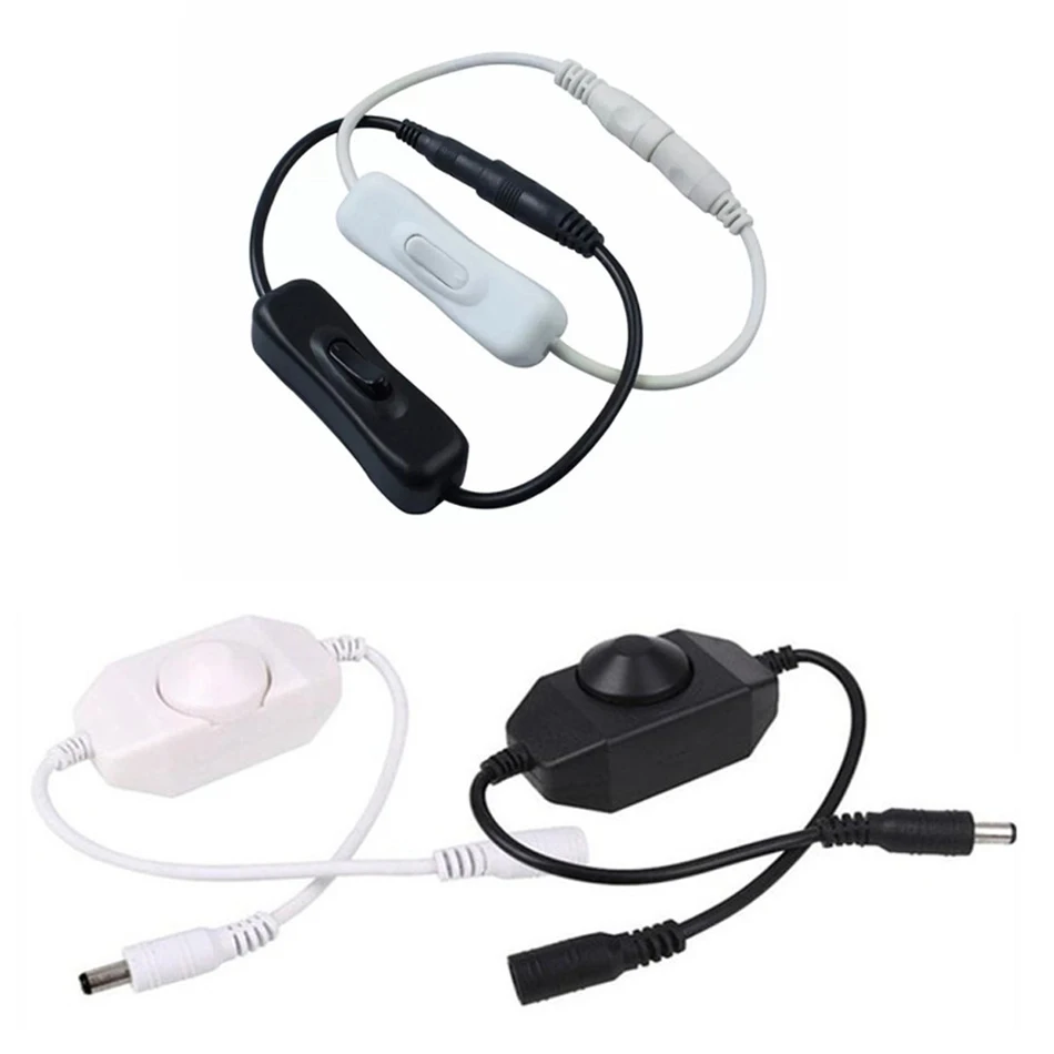 DC12-24V LED Strip Dimmer Brightness Adjust Switch Controller Connector ...