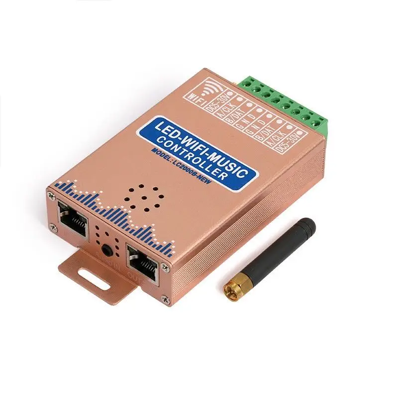Lc2000b Wifi Spi Music Spectrum Rgb Controller For Ws2812b Led Digital ...