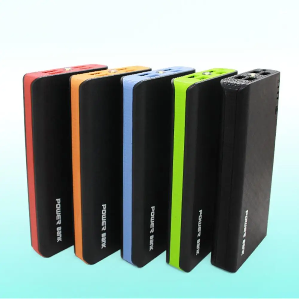 Power Bank Shell with LED Flashlight 4 USB Ports 5V 2A Power Bank ...