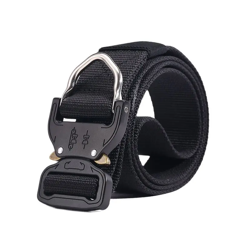 Male Tactical belt military Canvas white buckles Belts Outdoor Tactical ...