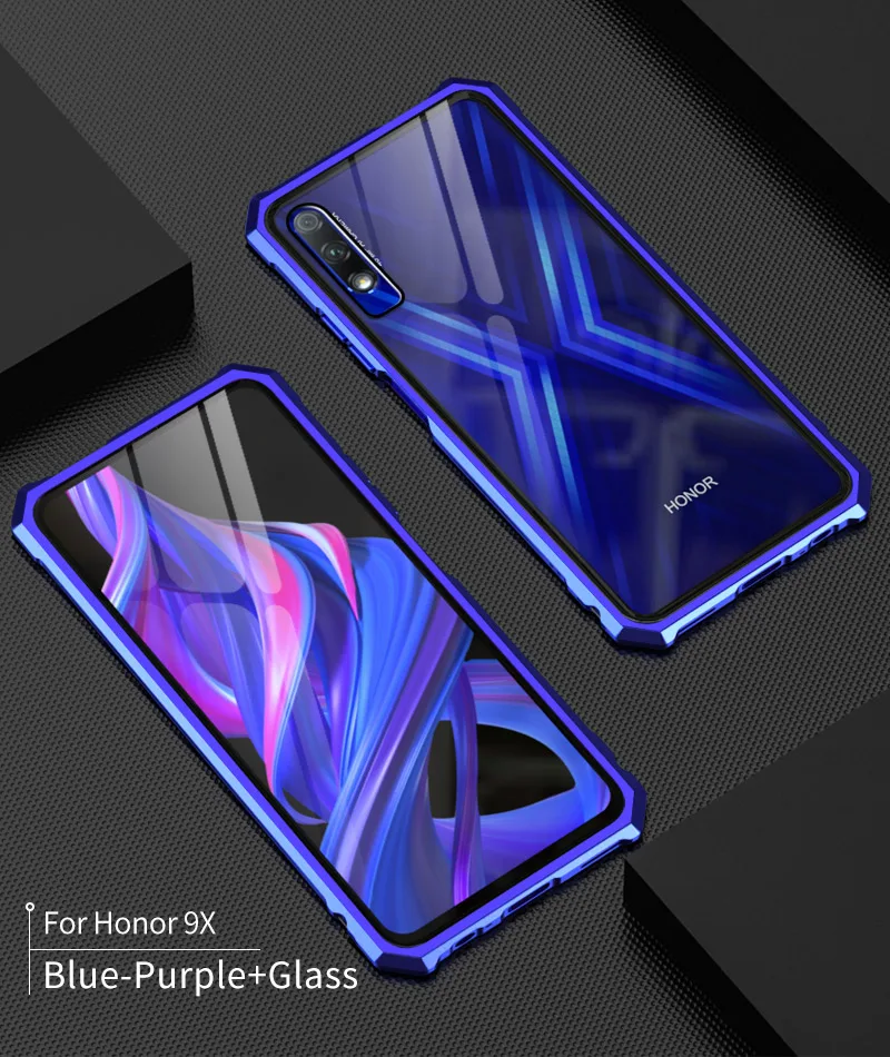 Для huawei Honor 9X Pro Чехол металлический бампер алюминиевая рамка с ...