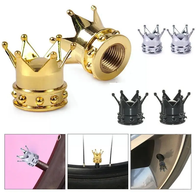 Black Gold Silver Universal Cover Crown Car Style Caps Tire Wheel Truck ...
