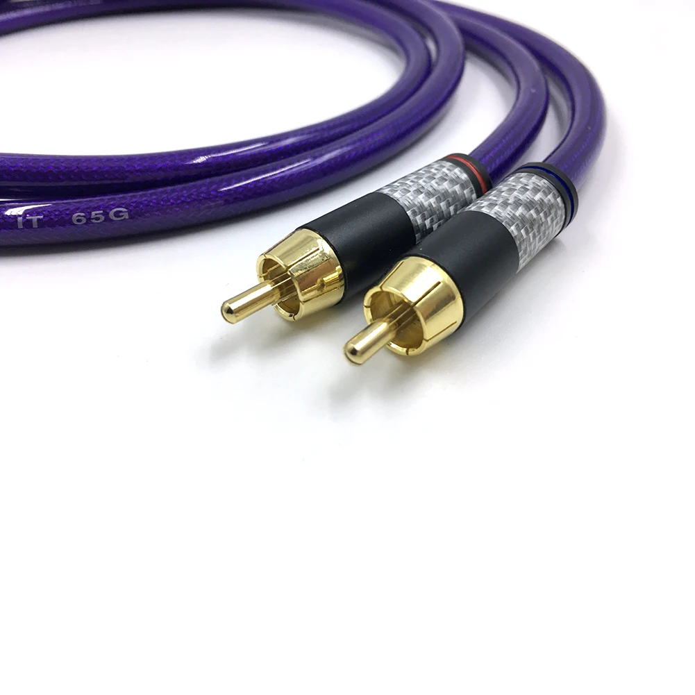 HiFi Pair Type-1 Gold Plated RCA Plug Audio Cable 2RCA Male to Male ...