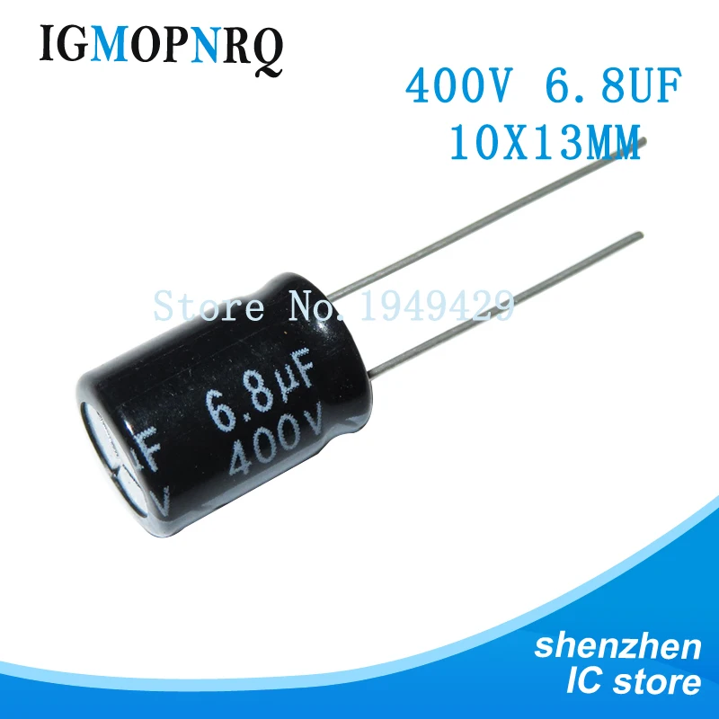 10pcs 400v6.8uf 10*13mm 6.8uf 400v 10*13 New Aluminum Electrolytic ...