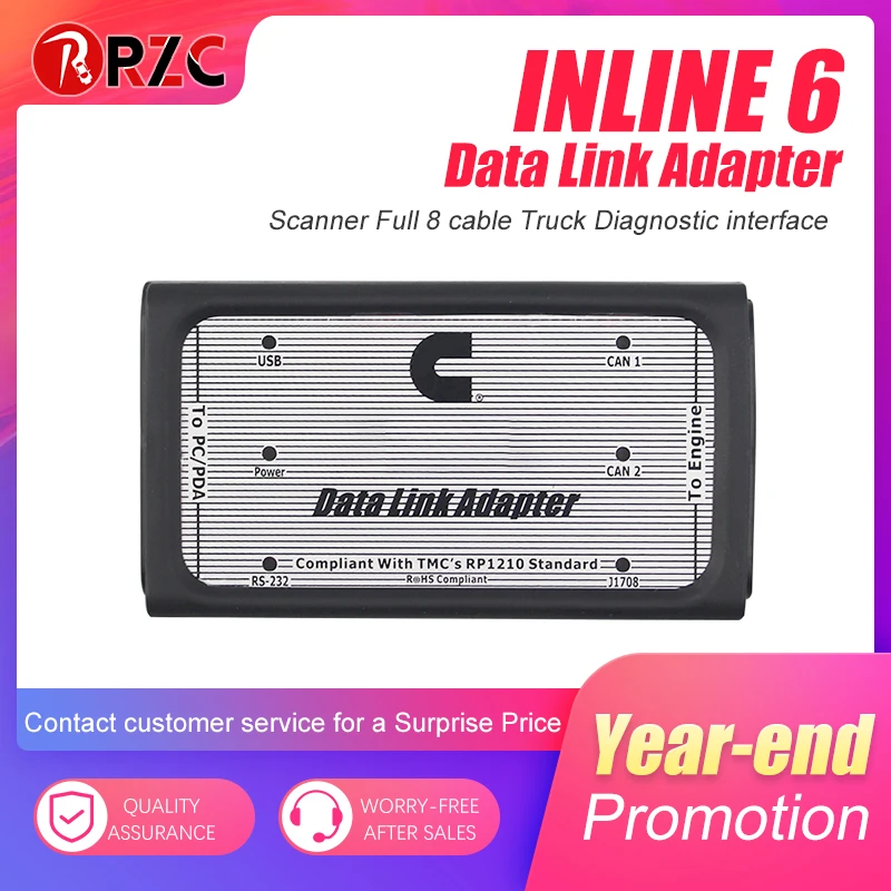 INLINE6 Data Link Adapter Heavy Duty INLINE 6 Diagnostic Tool Scanner ...