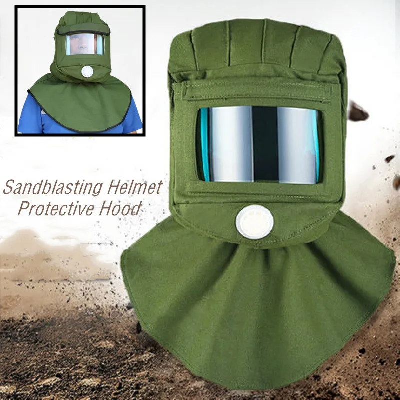 Safety-Sandblasting-Hood-Helmet-Mask-Full-face-Large-Viewing-Glass ...