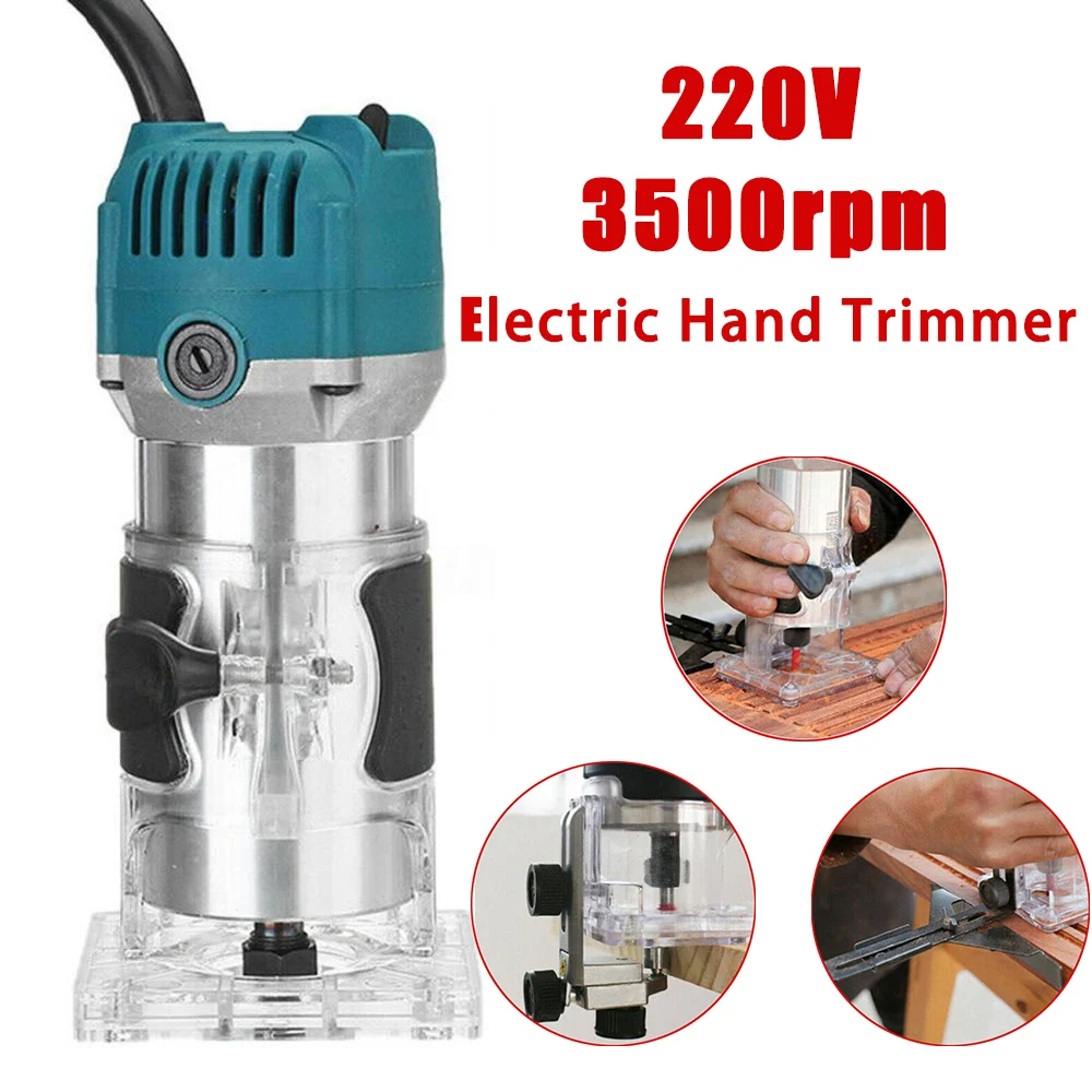 220v 3000w Wood Electric Hand Trimmer Woodworking Laminator Carpentry ...