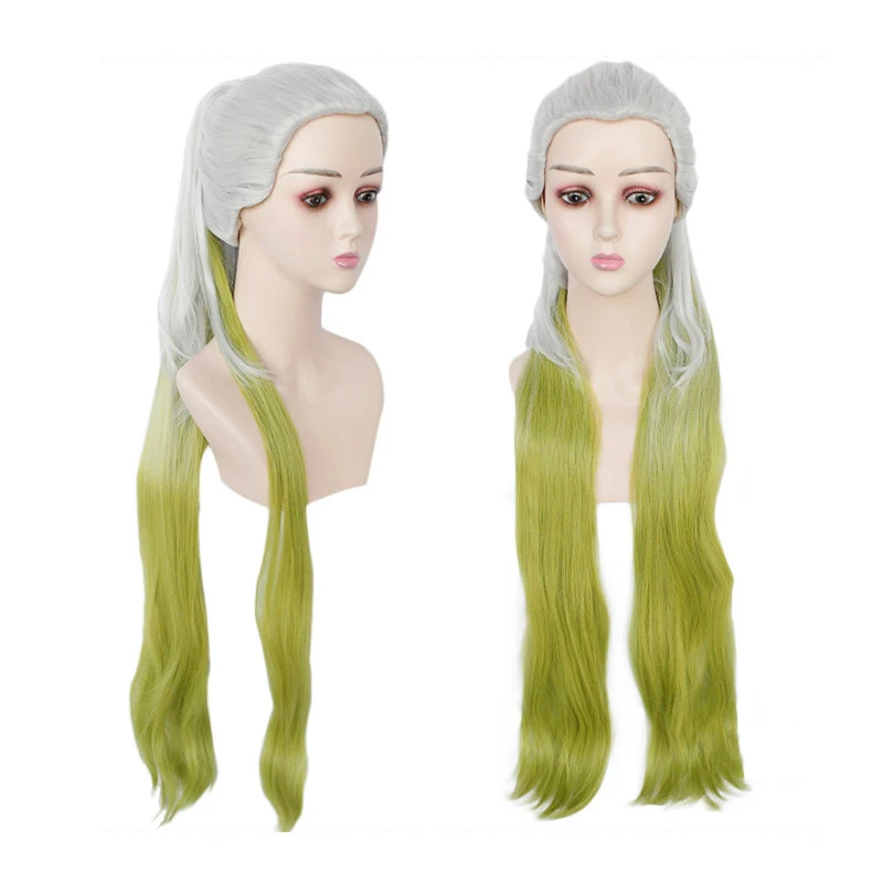 Anime Demon Slayer Kimetsu No Yaiba Daki Long Ponytail Cosplay Wig ...