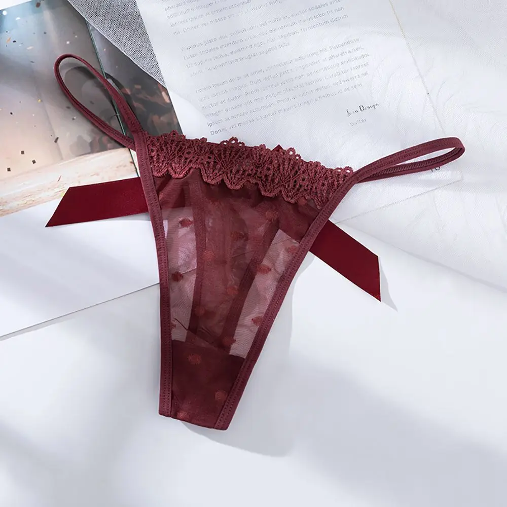 Thin Belt Mesh Panties Women Lingerie G String Lace Underwear Female ...