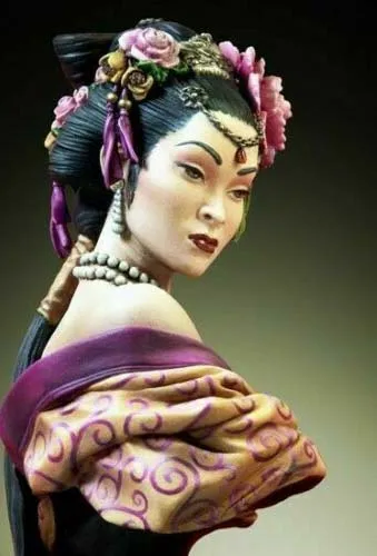 1/10 ancient Chinese Lady bust Resin figure Model Miniature gk ...