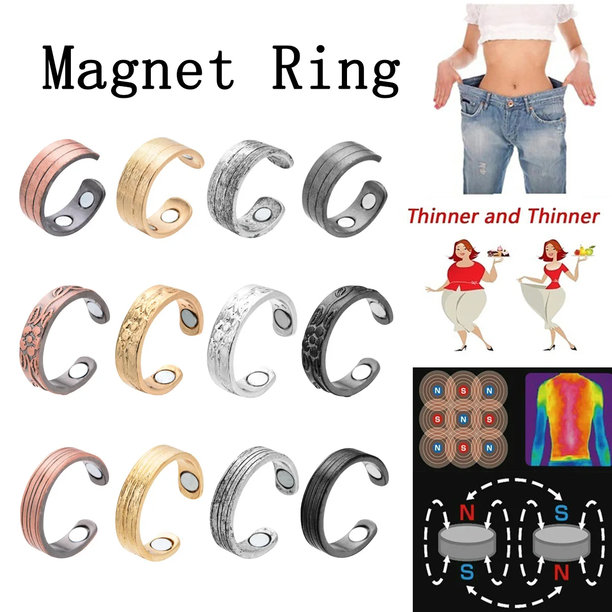 New-Explosive-Money-European-and-American-Open-Ring-Slimming-Ring ...