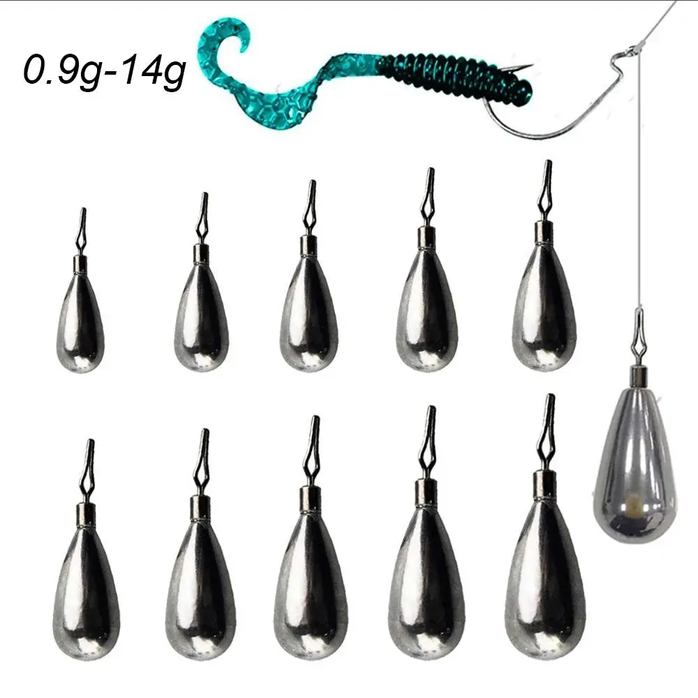 1pc tungstênio sinkers 09g 14g pesos adicionais chumbos gancho conector ...