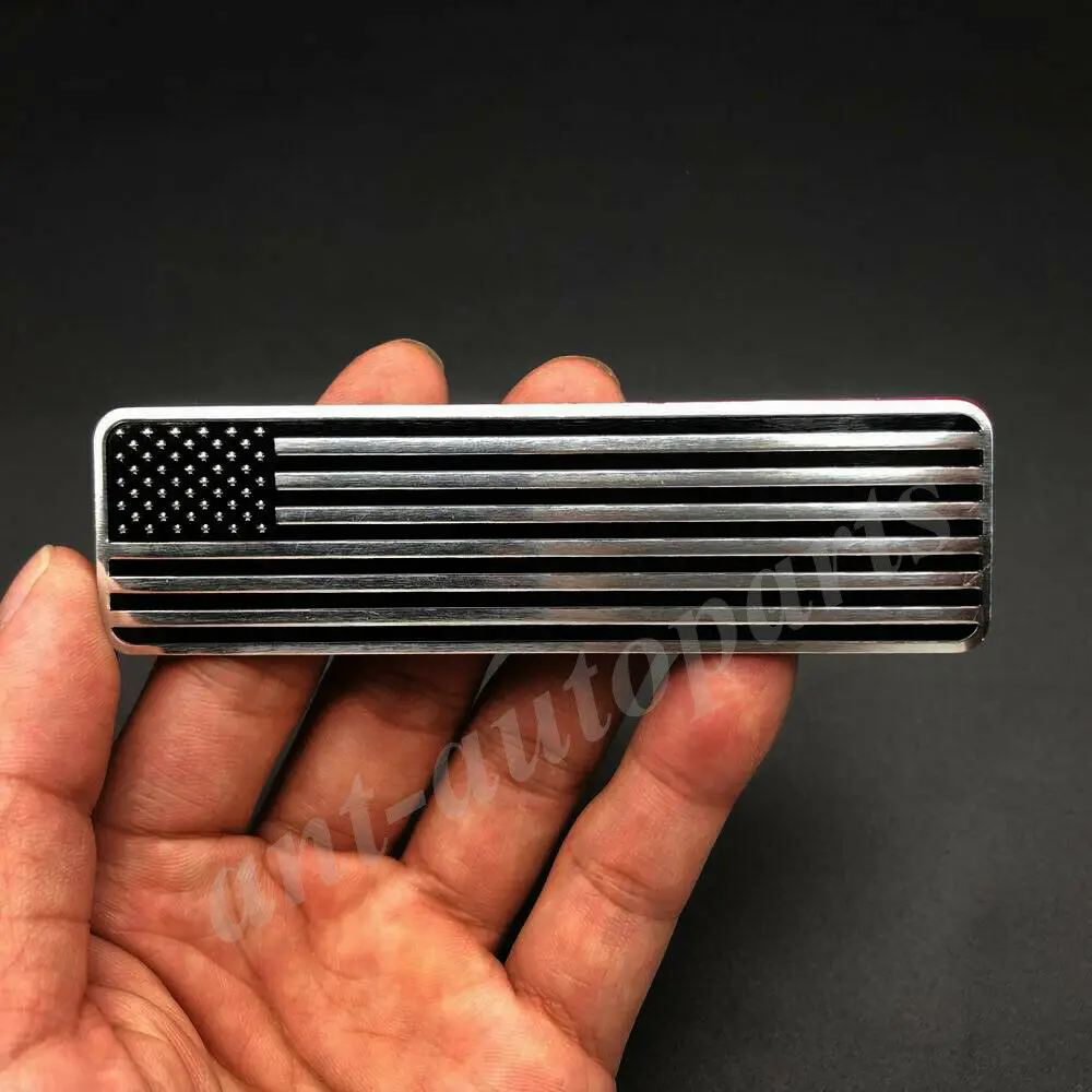 Black-Metal-USA-American-Flag-Car-Emblem-Badge-Motorcycle-Sticker ...