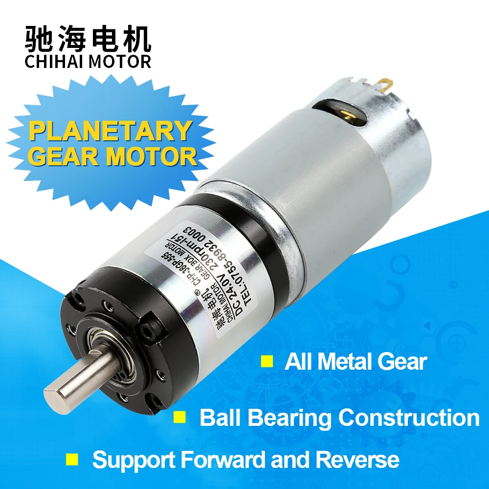 Chihai-High-Torque-Precision-Planetary-Gear-Motor-ChP-36GP-555-Caixa-de ...