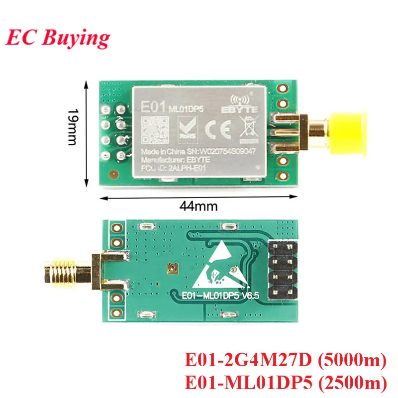 nrf24l01 E01 ML01DP5 E01 2G4M27D 2.4G nRF24L01P+PA+LNA Long Range 2500m ...