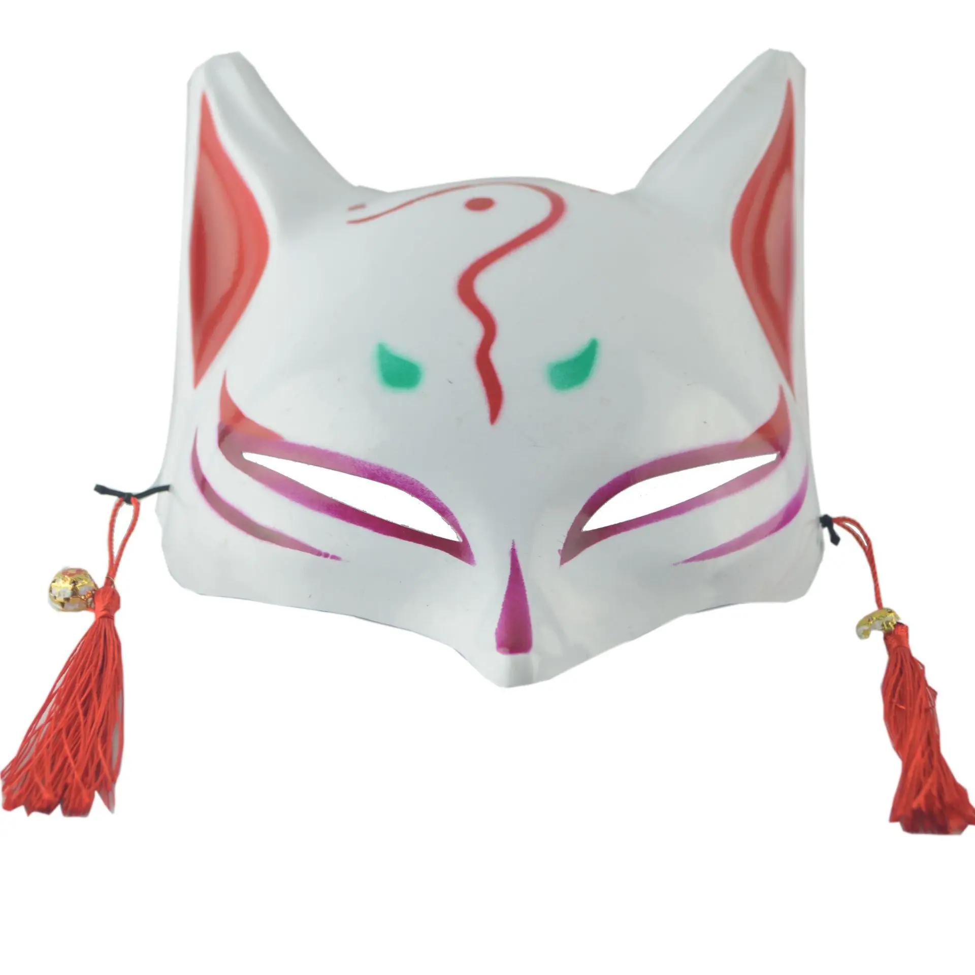 Fox Demon Mask Anime Fox COS Mask And Wind Half Face Cat Mask Ball ...