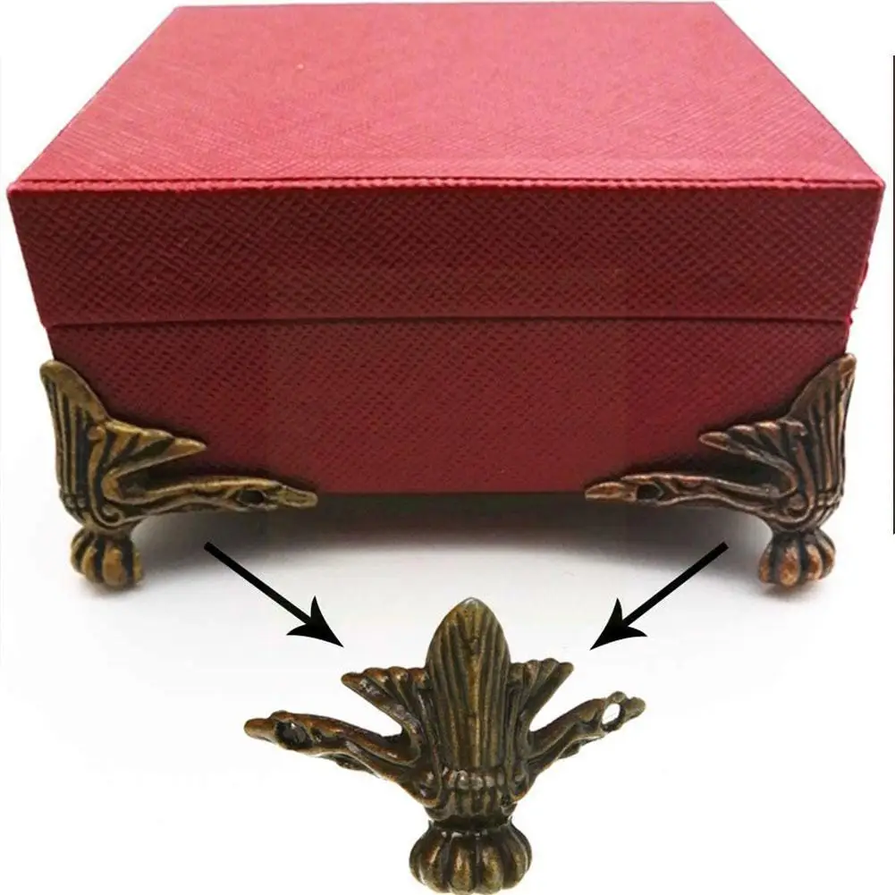 4pcs Antique Corner Protector Bronze Jewelry Chest Corner Box Feet ...