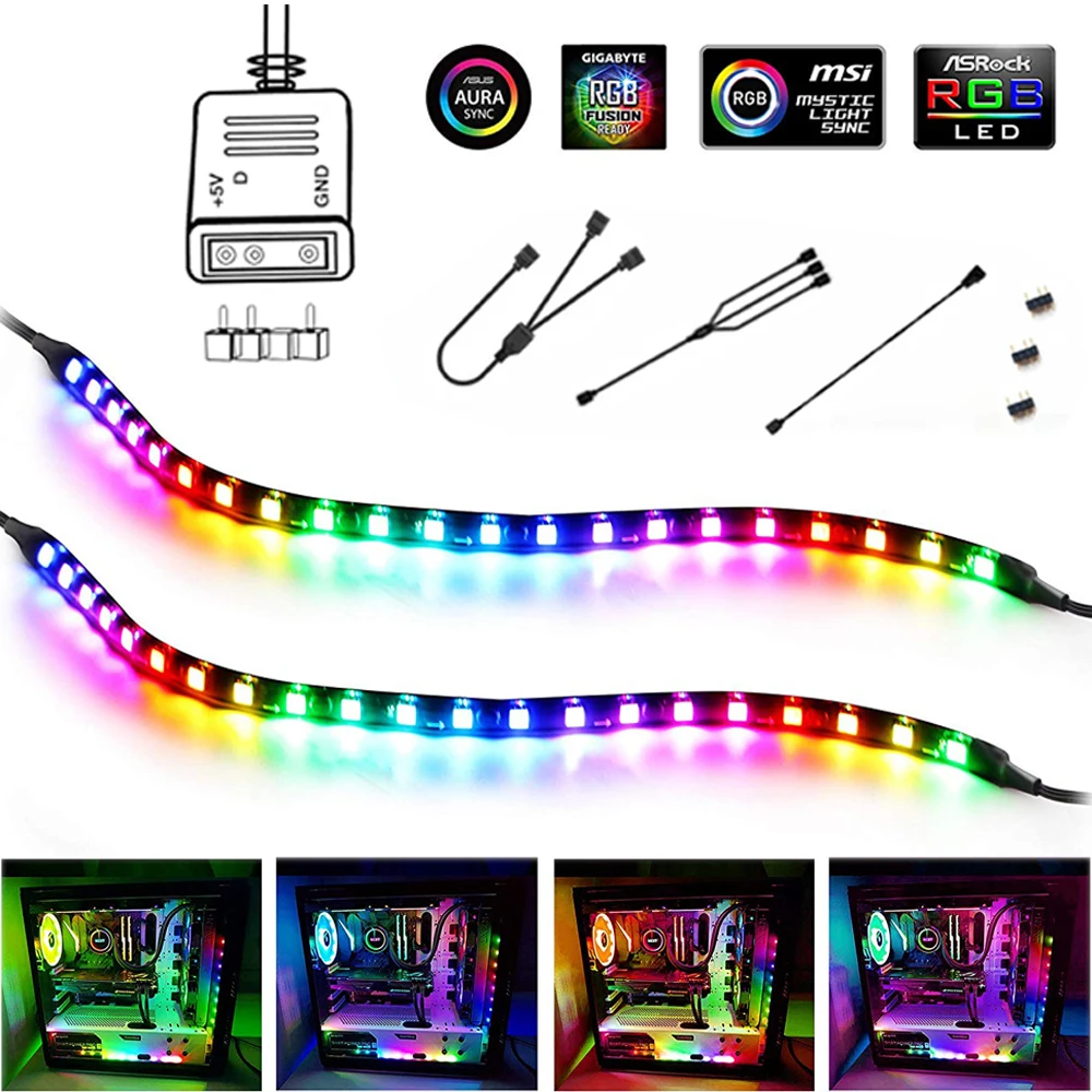 3pin-ARGB-LED-Headers-WS2812b-WS2812-IC-Addressable-RGB-Led-Strip-pixel ...